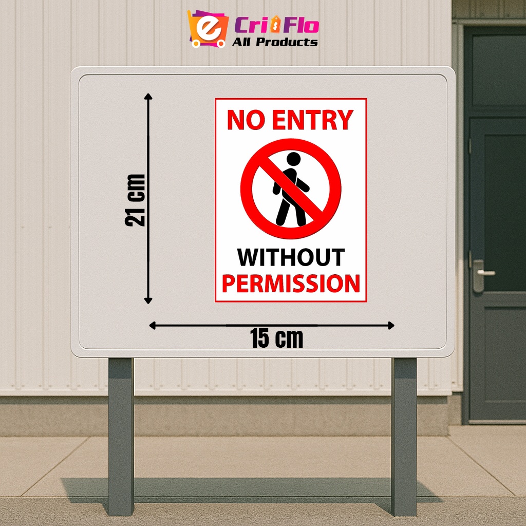 ⚠️ INDICATOARE 🛑 Indicator Sign no entry without permission, Sticker ...