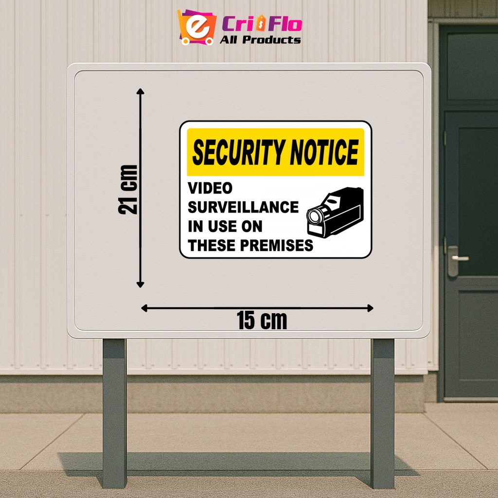 ⚠️ INDICATOARE 🛑 Indicator Video Surveillance In Use Sign, Sticker ...