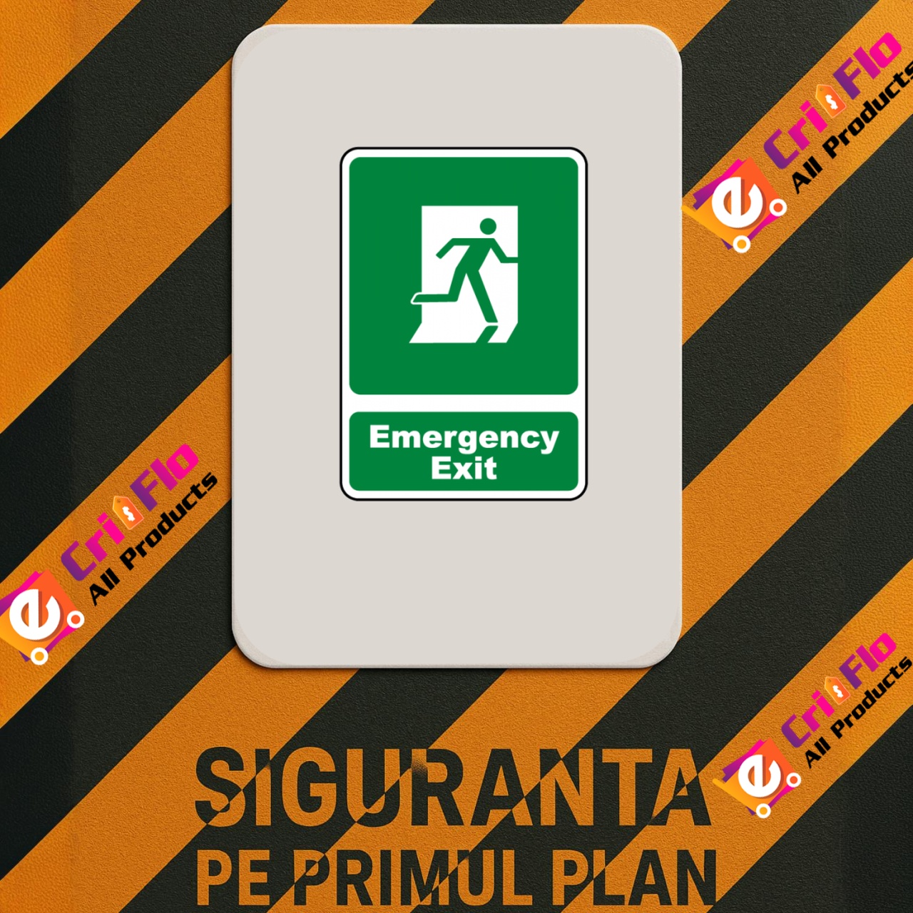 ⚠️ INDICATOARE 🛑 Indicator Emergency exit sign, Sticker autocolant ️