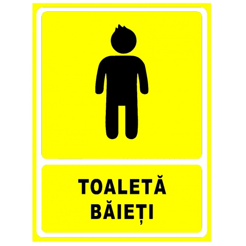 ⚠️ INDICATOARE 🛑 Indicator Rosu pentru toaleta baieti, Sticker autocolant ️