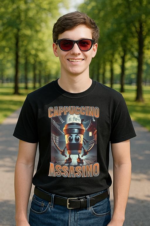 Tricou Barbat Tralalero Tralala cu personajul Italian Brainrot ...