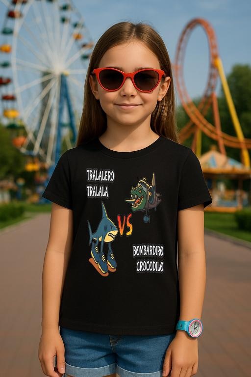 Tricou Copii Tralalelo Tra la la Tralalero Tralala Brainrot Meme ...