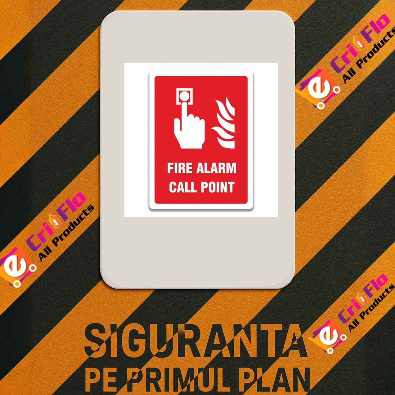 ⚠️ INDICATOARE 🛑 Indicator FIRE ALARM CALL POINT SIGN, Sticker autocolant ️