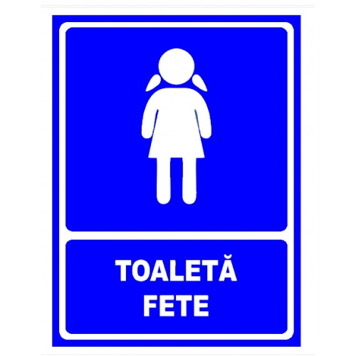 ⚠️ INDICATOARE 🛑 Indicator Albastru pentru toaleta fete, Sticker ...