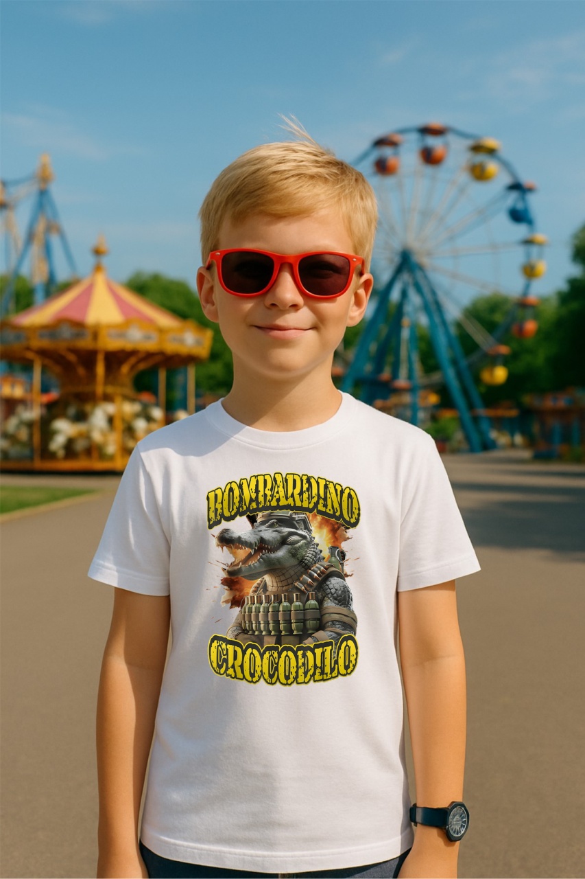 Tricou Copii Tralalelo Tra la la Italian Brainrot Bombardino Crocodilo ...