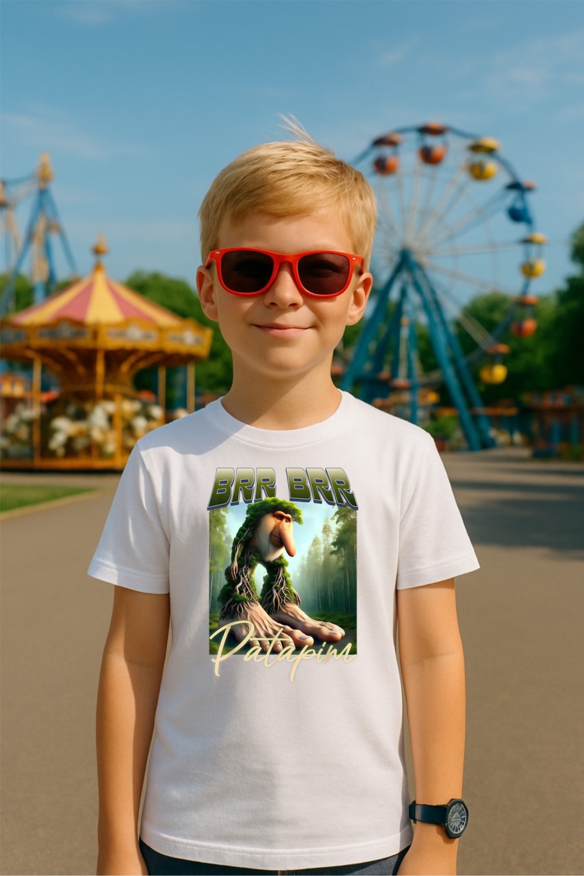 Tricou Copii Tralalelo Tra la la Brr Brr Patapim Italian Brainrot Meme ...