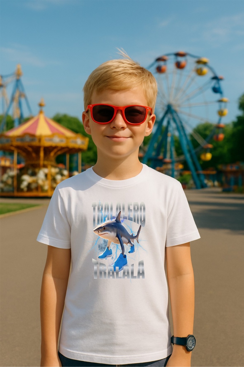 Tricou Copii Tralalelo Tra la la Tralalero Tralala Bootleg Brainrot ...