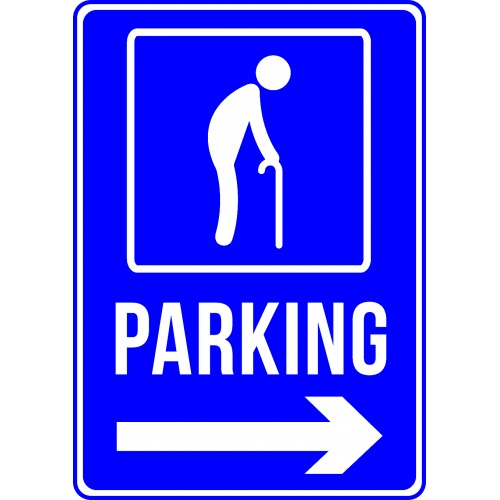 ⚠️ INDICATOARE 🛑 Indicator Elderly Parking Only Sign, Sticker autocolant ️
