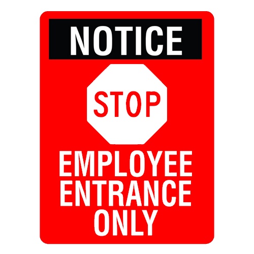 ⚠️ INDICATOARE 🛑 Indicator Sign notice stop employee entrance only ...