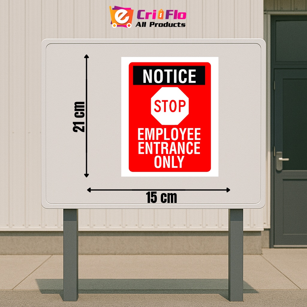 ⚠️ INDICATOARE 🛑 Indicator Sign notice stop employee entrance only ...