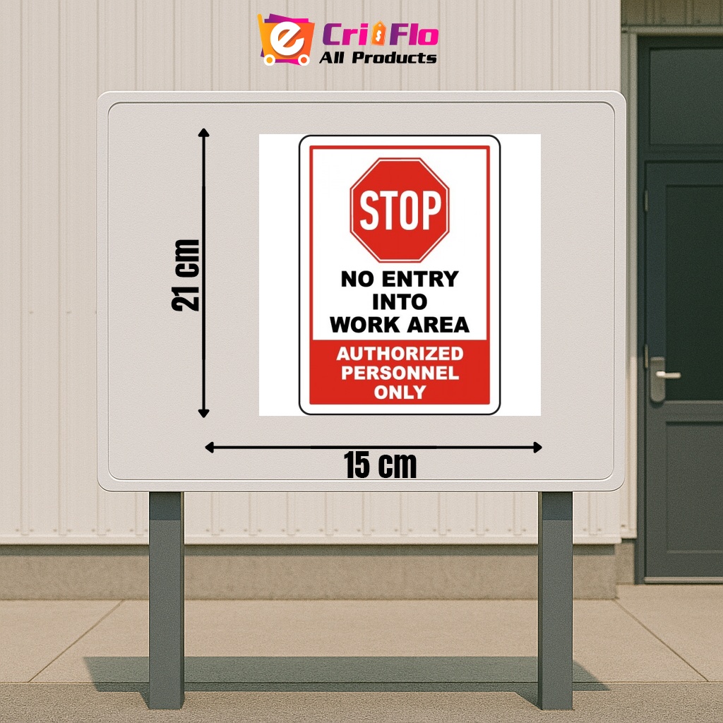 ⚠️ INDICATOARE 🛑 Indicator Stop No Entry Into Work Area Sign, Sticker ...