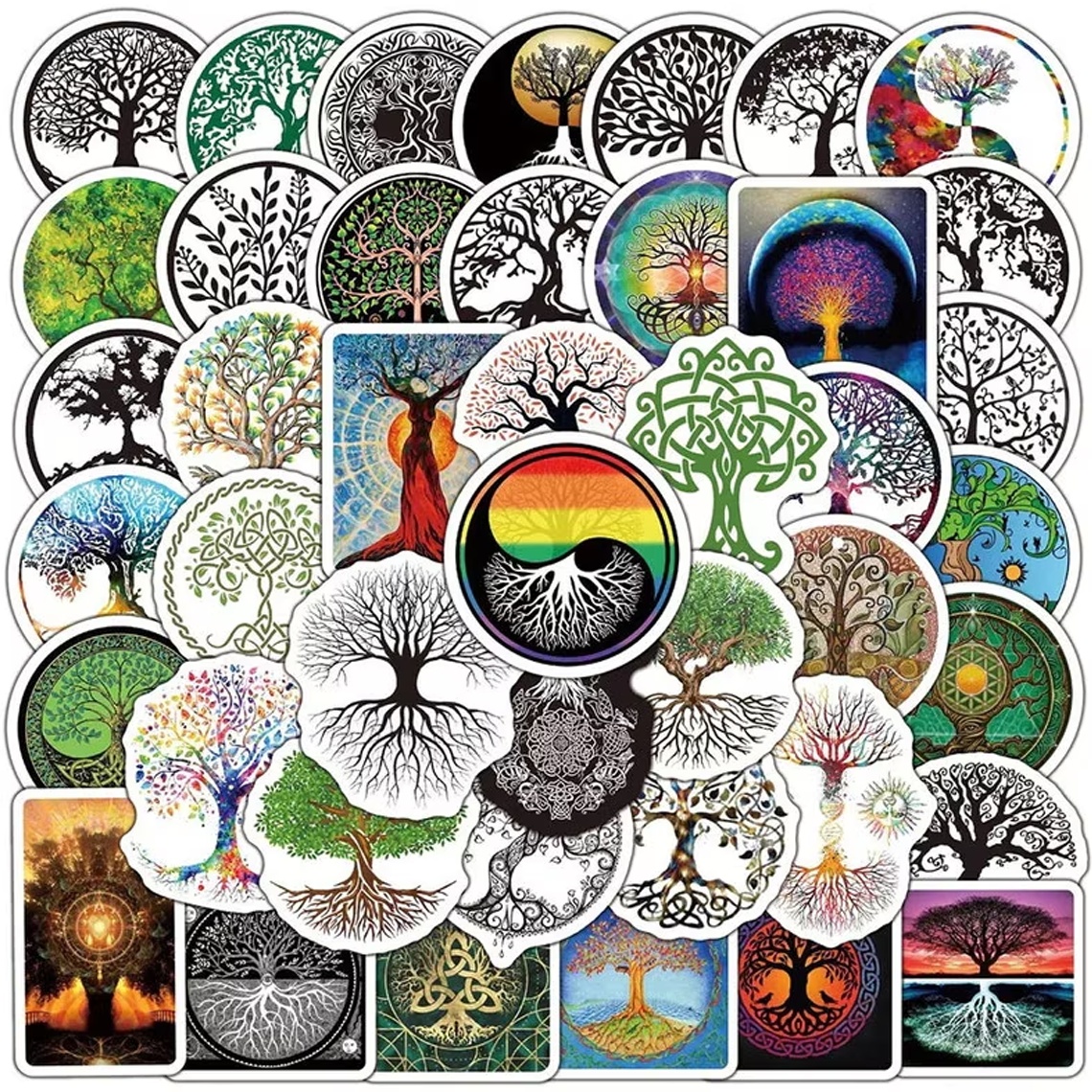 Set 50 Stickere, model Copacul Vietii