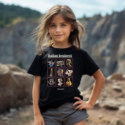 Tricou Copii Tralalelo Tra la la Italian Brainrot Characaters Meme Gen ...