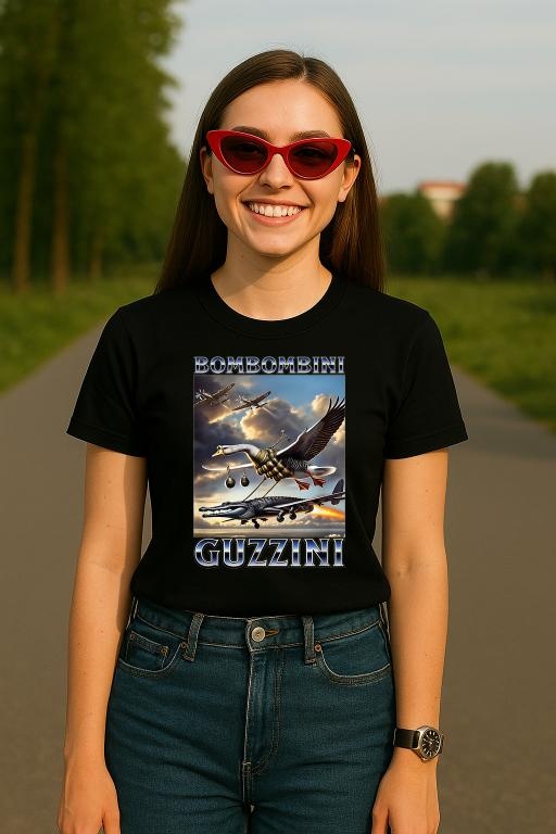 Tricou Dama Tralalero TraLaLa cu Bombombini Guzzini Italian Brainrot Meme