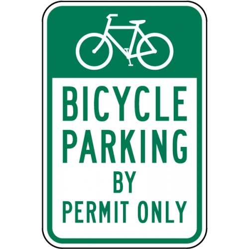 ⚠️ INDICATOARE 🛑 Indicator Bicycle Parking By Permit Only Sign, Sticker ...