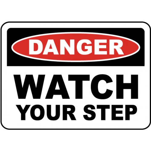 ⚠️ INDICATOARE 🛑 Indicator Danger Watch Your Step Sign, Sticker ...