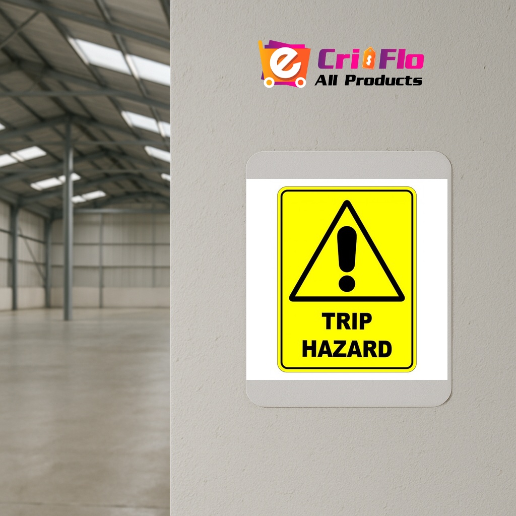 ⚠️ INDICATOARE 🛑 Indicator Trip Hazard Safety Sign, Sticker autocolant ️