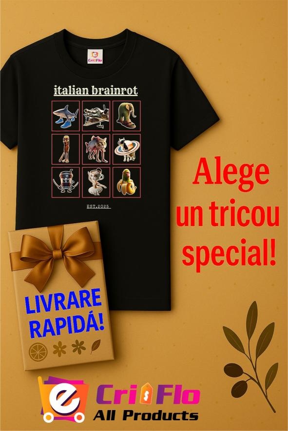 Tricou Copii Tralalelo Tra la la Italian Brainrot Characaters Meme Gen ...