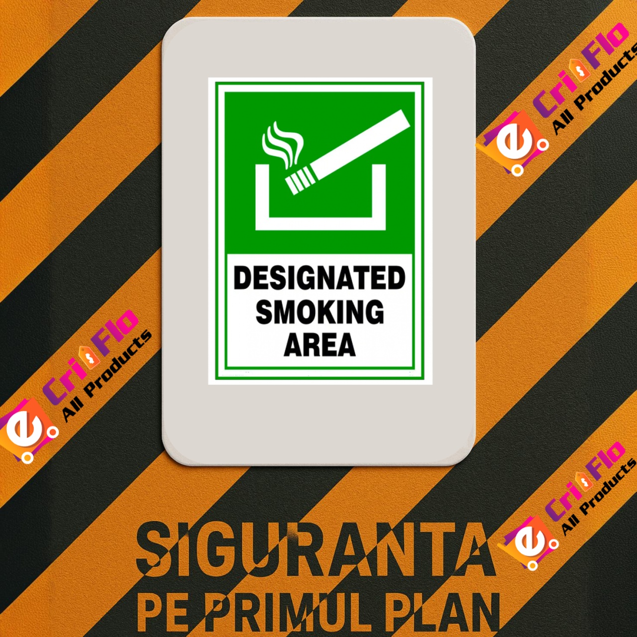 ⚠️ INDICATOARE 🛑 Indicator Sign designated smoking area, Sticker ...