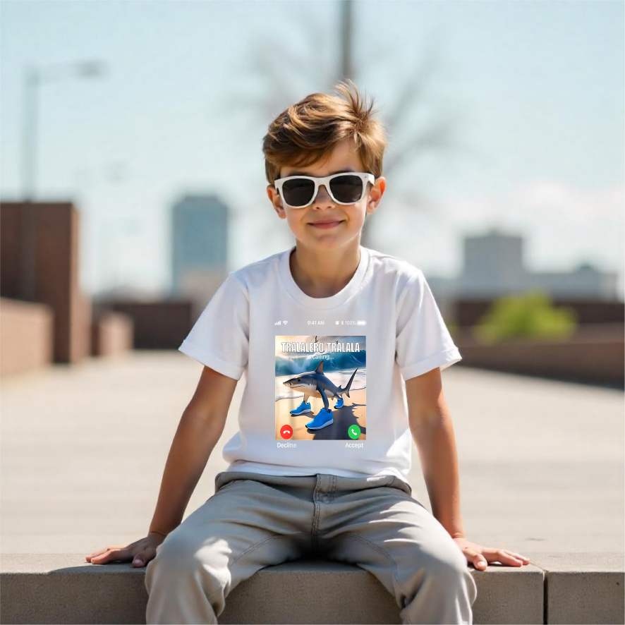 Tricou Copii Tralalelo Tra la la Tralalero Tralala - Italian Brainrot ...