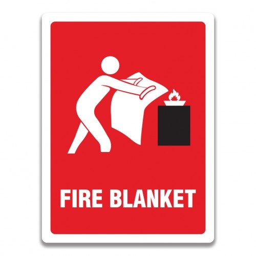 ⚠️ INDICATOARE 🛑 Indicator FIRE BLANKET SIGNS, Sticker autocolant ️