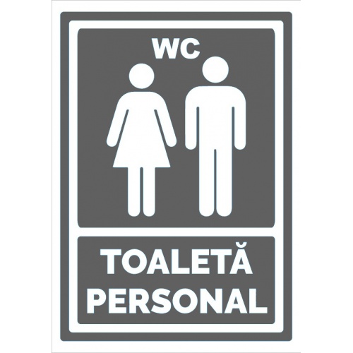 ⚠️ INDICATOARE 🛑 Indicator Gri toaleta personal, Sticker autocolant ️