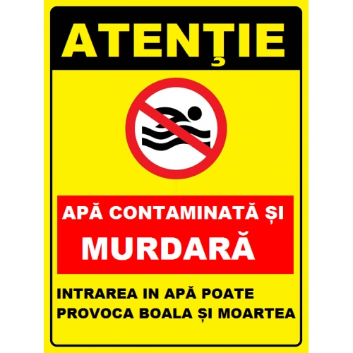 ⚠️ INDICATOARE 🛑 Indicator Pentru apa contaminata si murdara, Sticker ...