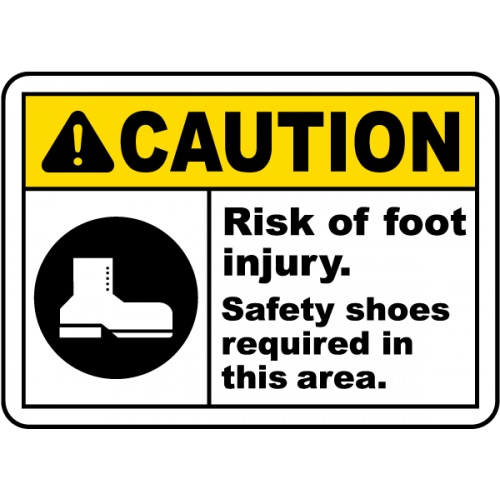 ⚠️ INDICATOARE 🛑 Indicator Warning Safety Shoes Required Sign, Sticker ...