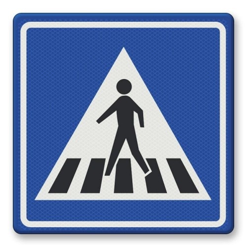 ⚠️ INDICATOARE 🛑 Indicator pentru trecere de pietoni, Sticker autocolant ️