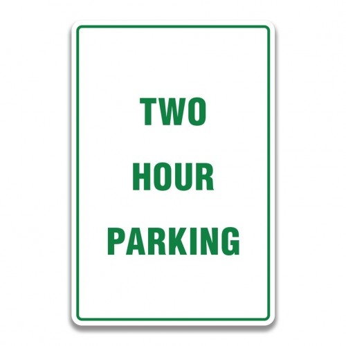 ⚠️ INDICATOARE 🛑 Indicator TWO HOUR PARKING SIGN, Sticker autocolant ️