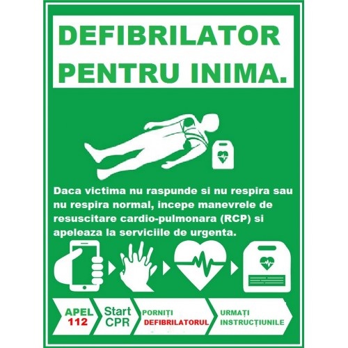 ⚠️ INDICATOARE 🛑 Indicator Pentru defibrilator pentru inima, Sticker ...