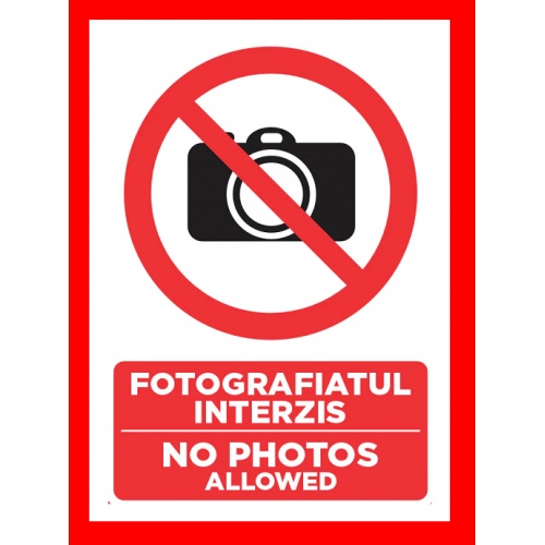⚠️ INDICATOARE 🛑 Indicator Pentru fotografiatul interzis no photos ...