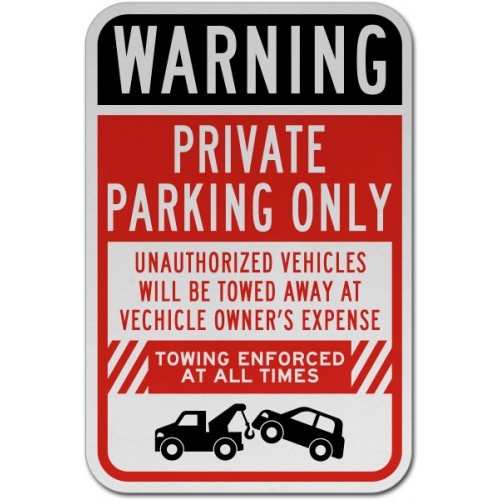 ⚠️ INDICATOARE 🛑 Indicator Warning Private Parking Only Sign, Sticker ...