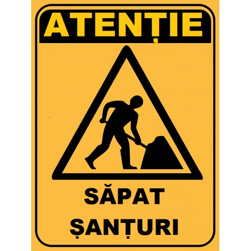 ⚠️ INDICATOARE 🛑 Indicator Atentie sapat santuri, Sticker autocolant ️
