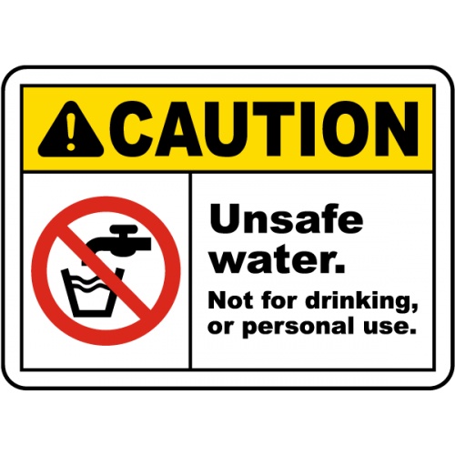 ⚠️ INDICATOARE 🛑 Indicator Unsafe Water Not For Drinking Sign, Sticker ...