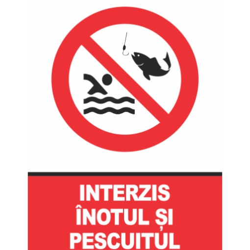 ⚠️ INDICATOARE 🛑 Indicator Indicator interzis inotul si pescuitul ...