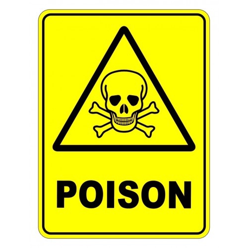 ⚠️ INDICATOARE 🛑 Indicator Poison Sign, Sticker autocolant ️