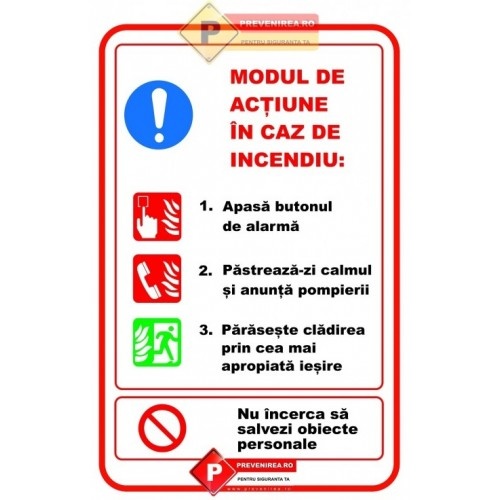 ⚠️ INDICATOARE 🛑 Indicator Semn cu modul in caz de incendiu, Sticker ...