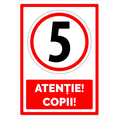 ⚠️ INDICATOARE 🛑 Indicator Semn pentru atentie copii, Sticker autocolant ️