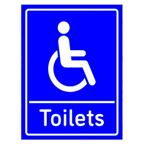 ⚠️ INDICATOARE 🛑 Indicator Sign disabled Toilets, Sticker autocolant ️