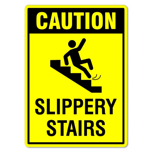 ⚠️ INDICATOARE 🛑 Indicator Sign caution slippery stairs, Sticker ...