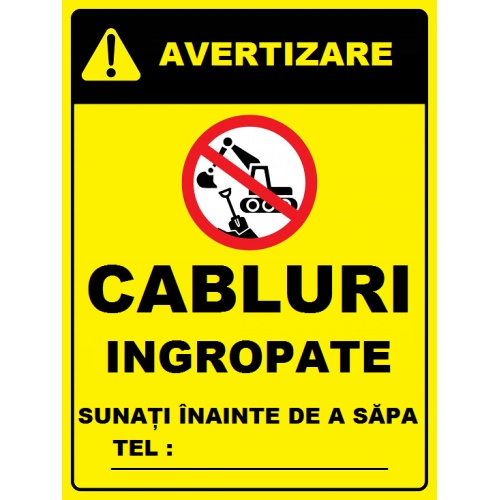 ⚠️ INDICATOARE 🛑 Indicator De avertizare pentru cabluri ingropate ...