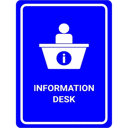 ⚠️ INDICATOARE 🛑 Indicator Information Desk sign, Sticker autocolant ️