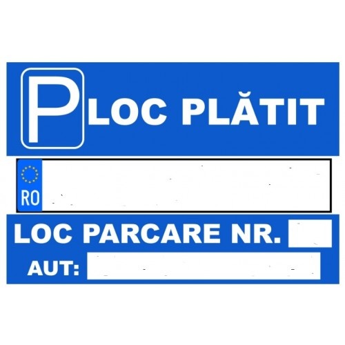 ⚠️ INDICATOARE 🛑 Indicator Parcare cu loc platit, Sticker autocolant ️