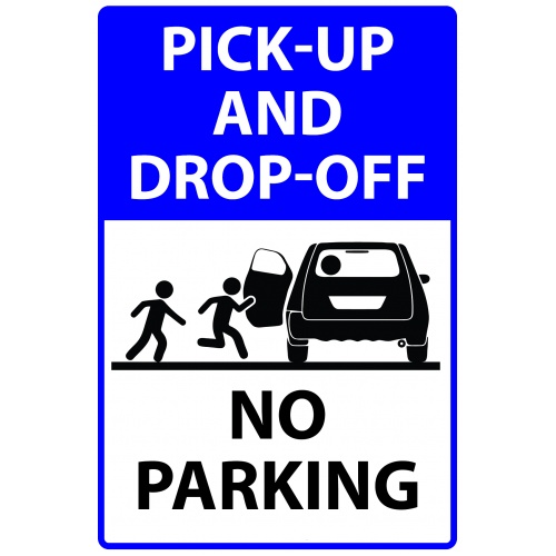 ⚠️ INDICATOARE 🛑 Indicator Pickup and drop-off no parking sign, Sticker ...