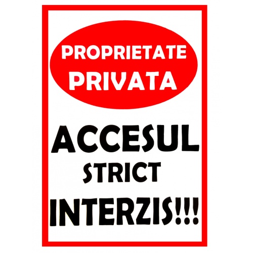 ⚠️ INDICATOARE 🛑 Indicator Semn de proprietate privata si accesul ...