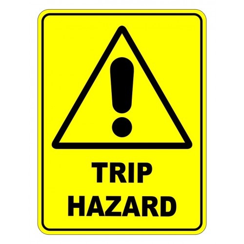⚠️ INDICATOARE 🛑 Indicator Trip Hazard Safety Sign, Sticker autocolant ️