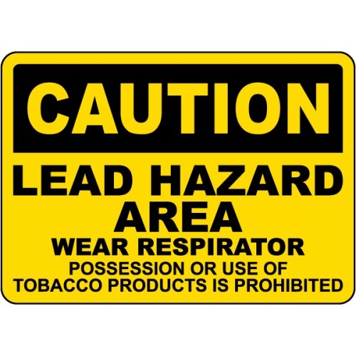 ⚠️ INDICATOARE 🛑 Indicator Caution Lead Hazard Area Wear Respirator ...