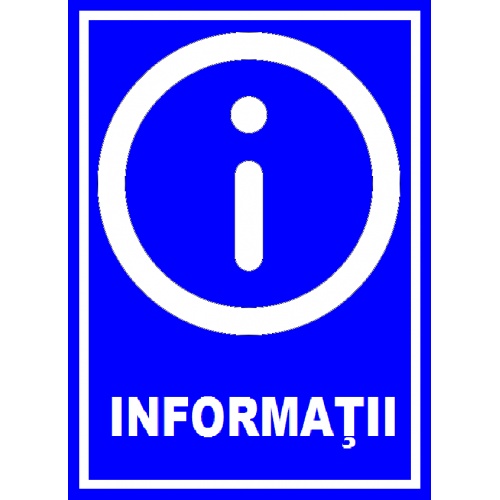 ⚠️ INDICATOARE 🛑 Indicator Cu informatii, Sticker autocolant ️