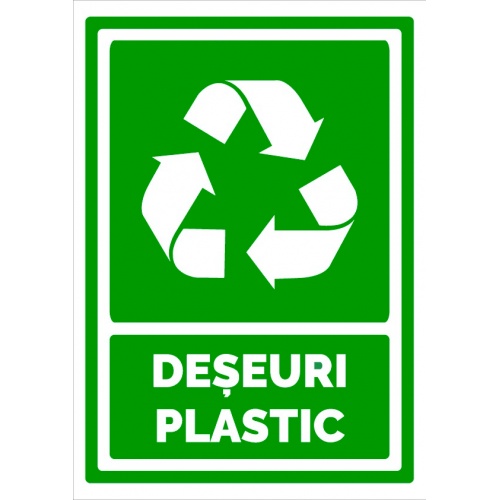 ⚠️ INDICATOARE 🛑 Indicator Semn pentru deseuri plastic, Sticker ...